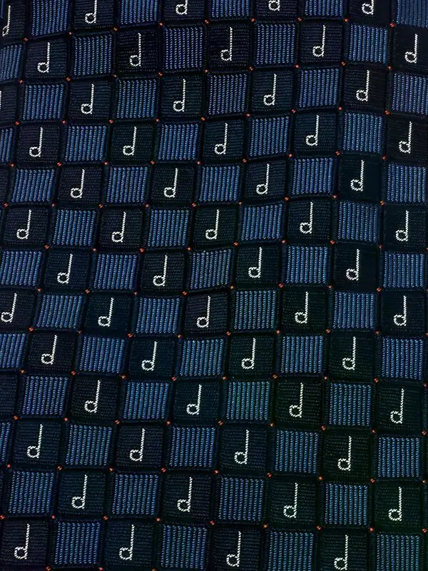 Dunhill 1990s Jacquard-pattern Neck Tie - Blue