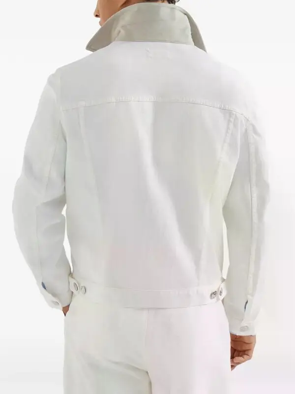 Brunello Cucinelli Button-up Denim Jacket - White