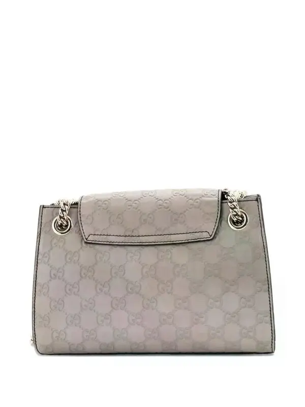 Gucci Emily Chain Flap Ssima Leather Small Shoulder Bag - Grey