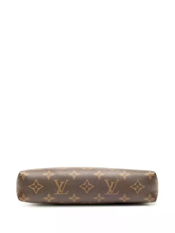 LOUIS VUITTON 2016 Monogram Pallas Clutch Satchel - Black