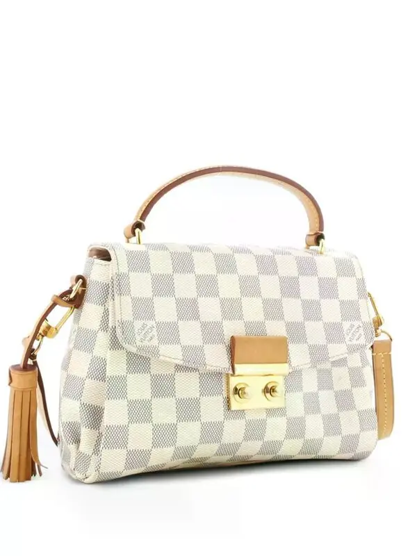 LOUIS VUITTON Croisette Handbag Damier Crossbody Bag - White