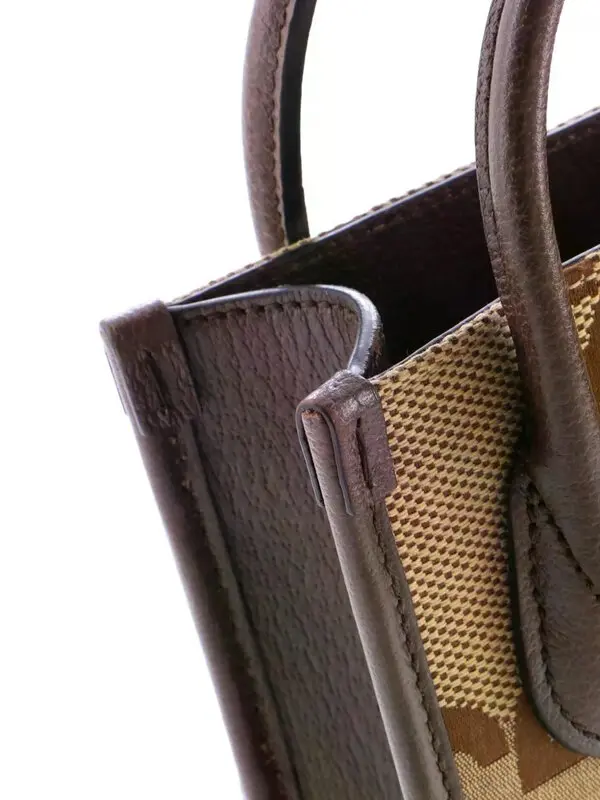 Gucci Vertical Tote Jumbo Gg Canvas Mini Crossbody Bag - Brown