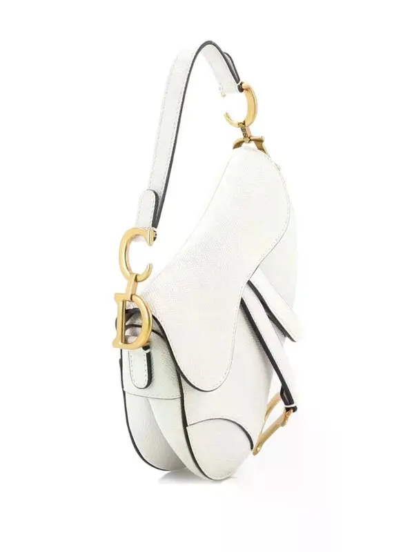 Dior Saddle Mini Shoulder Bag - White