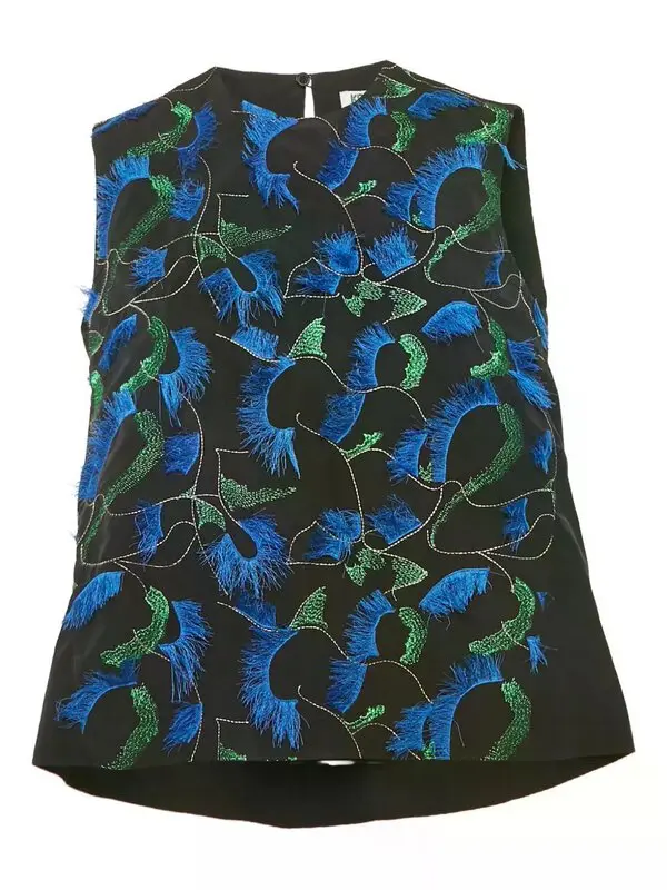 Kenzo Embroidered Sleeveless Top