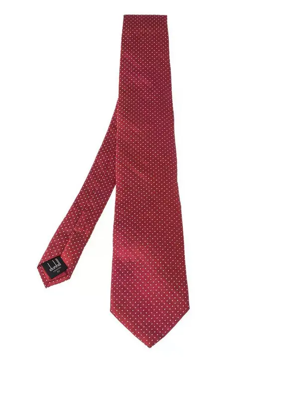 Dunhill Dotted Jacquard Tie - Red