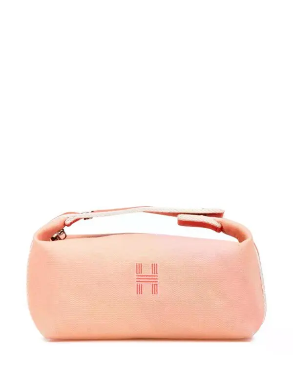 Hermès 2012-2024 Small Toile Bride A Brac Vanity Bag - Pink