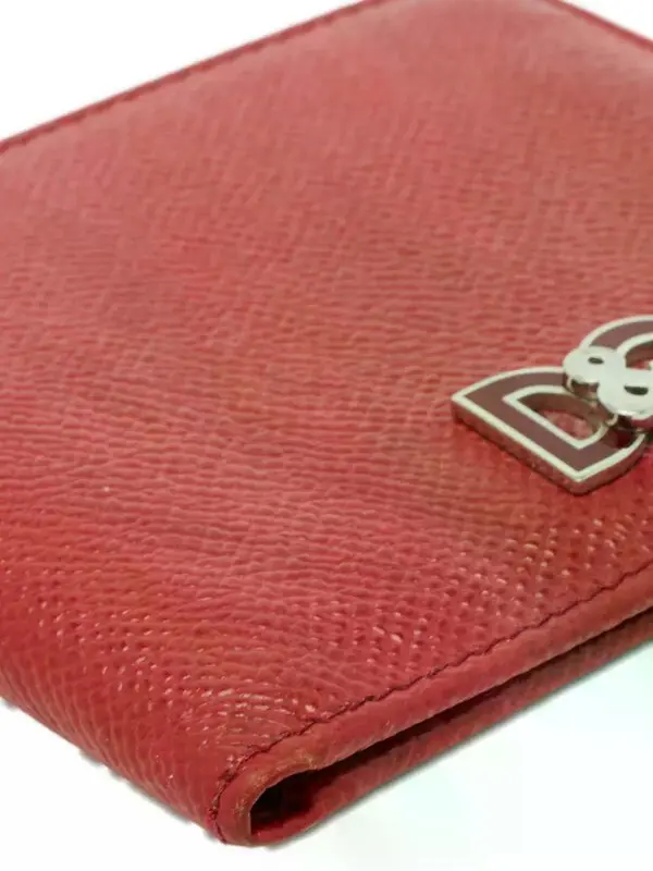 Dolce & Gabbana Dg-plaque Leather Wallet