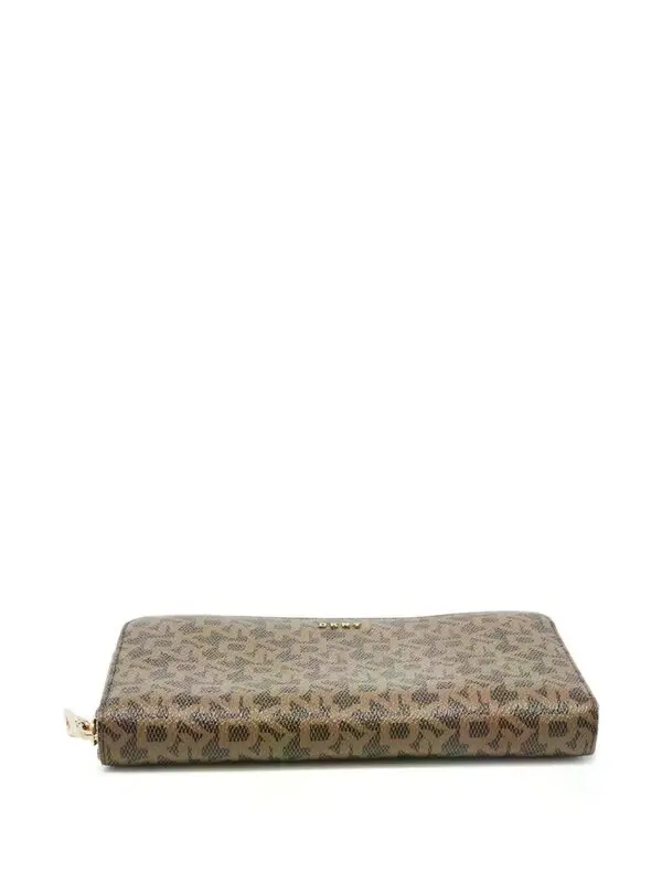 Dkny Logo-pattern Wallet - Brown