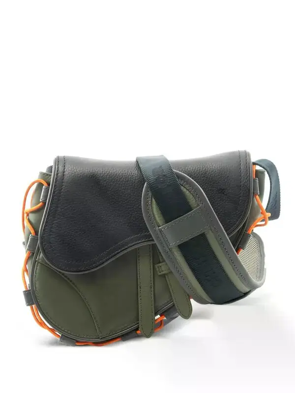 Dior Pre-owned X Sacai Saddle Messenger Bag - Green