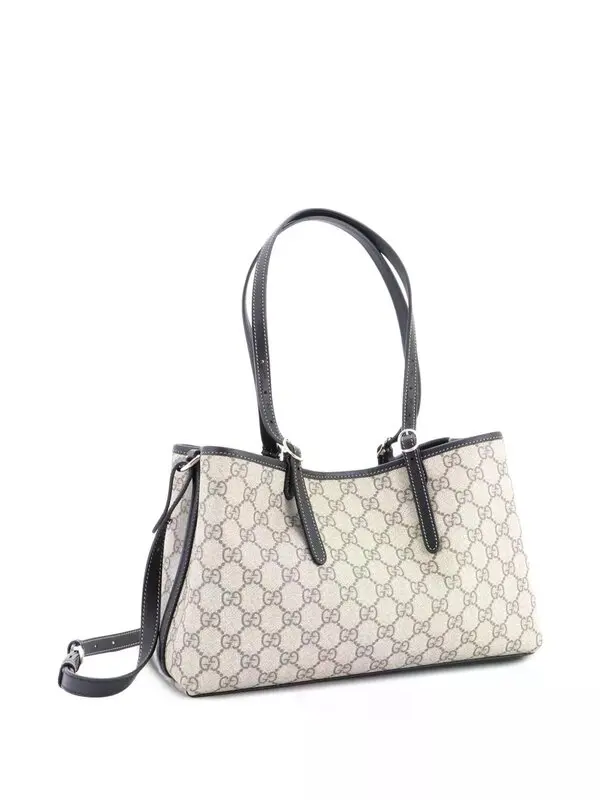 Gucci Emblem Gg Coated Canvas Small Tote Bag