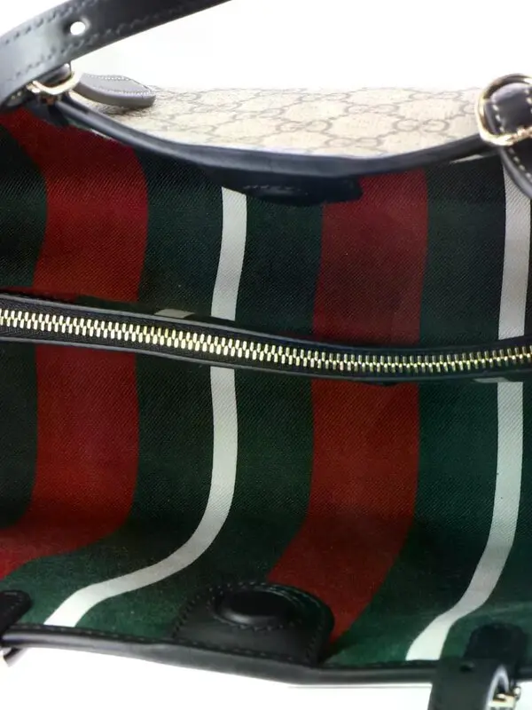 Gucci Emblem Gg Coated Canvas Small Tote Bag
