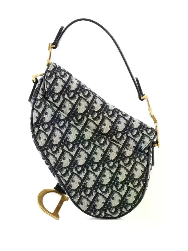 Dior Saddle Oblique Canvas Mini Shoulder Bag - Blue