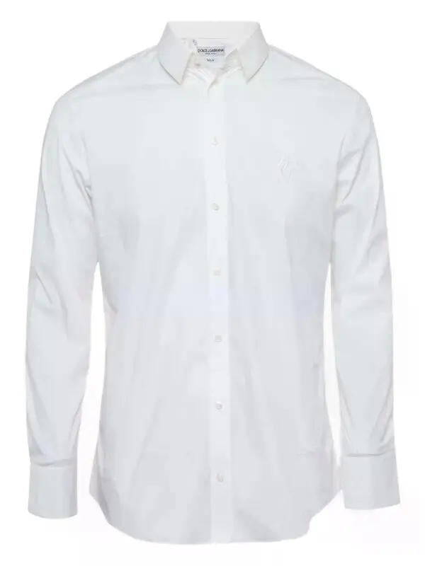 Dolce & Gabbana Embroidered Cotton Shirt - White