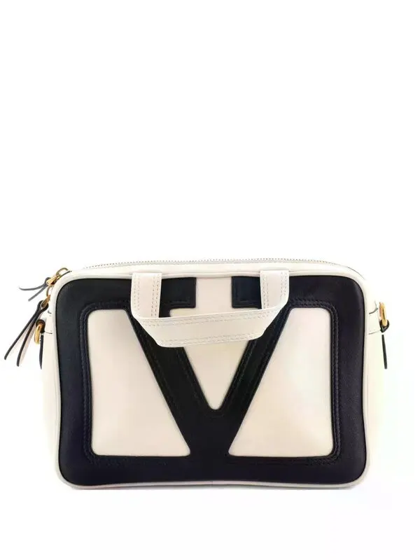 Valentino Garavani Viva Superstar Convertible Zip Leather Small Tote Bag - White