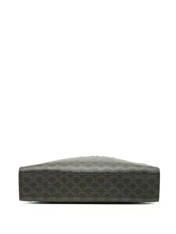 Celine 2021 Medium Triomphe Coated Canvas Cabas Horizontal Tote Bag