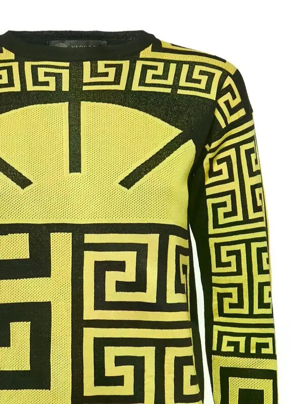 Versace Greca-pattern Knit Top