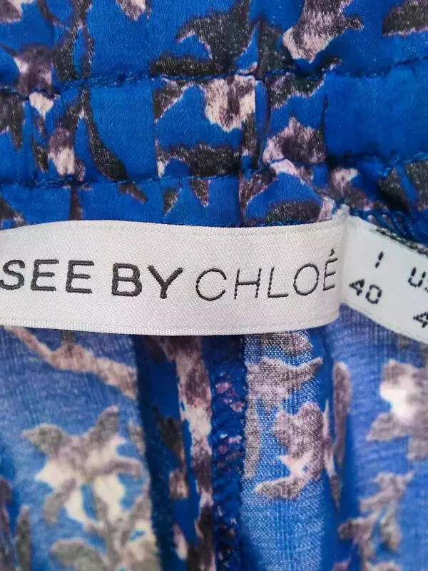 See By Chloé Floral-print Ruffled Mini Skirt