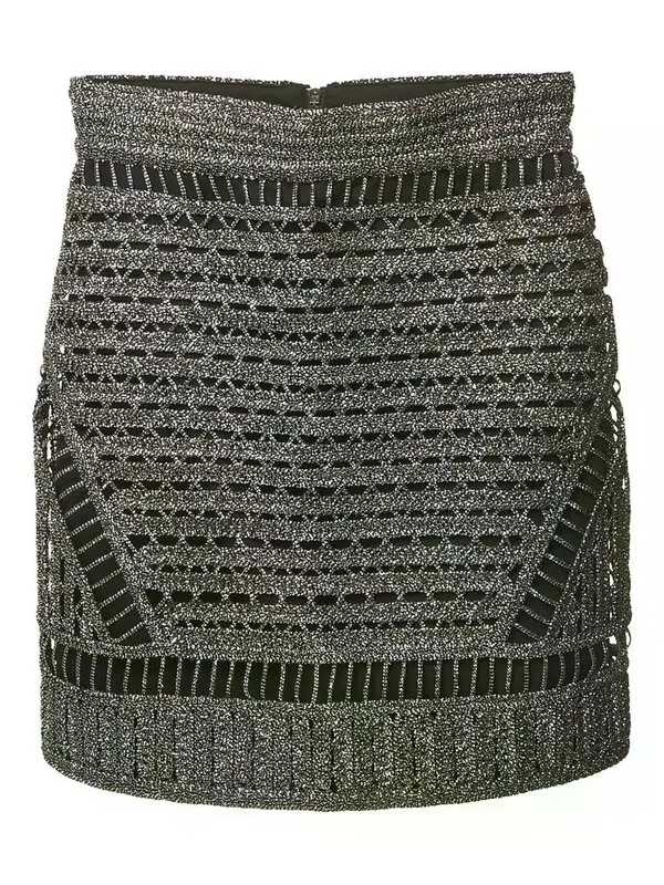 Maje Metallic Lurex Mini Skirt