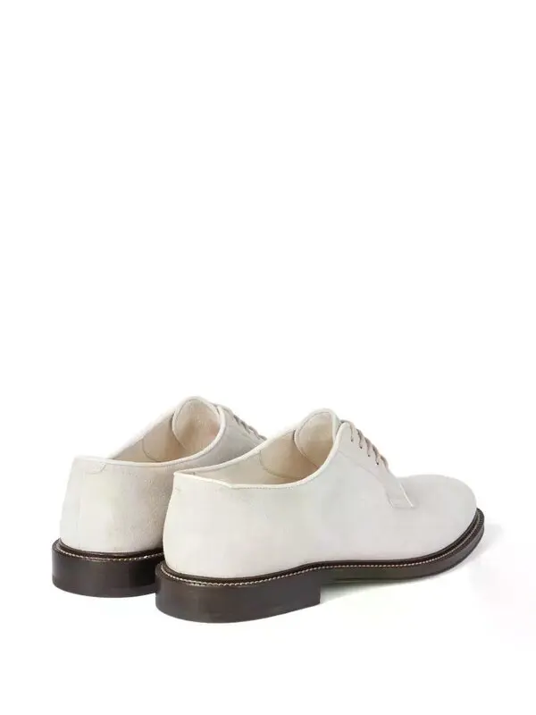 Brunello Cucinelli Suede Lace-up Derby Shoes - Neutrals