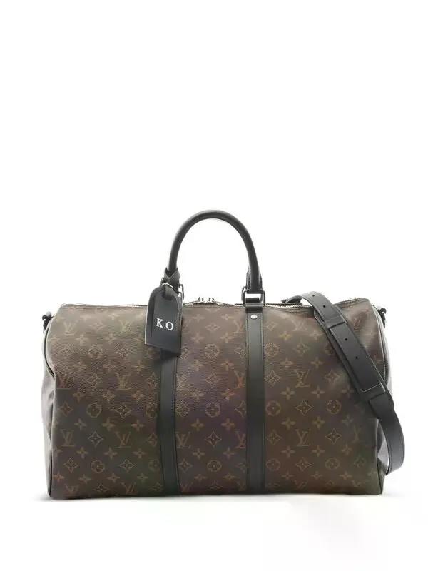LOUIS VUITTON 2019 Monogram Macassar Boston Bag - Brown