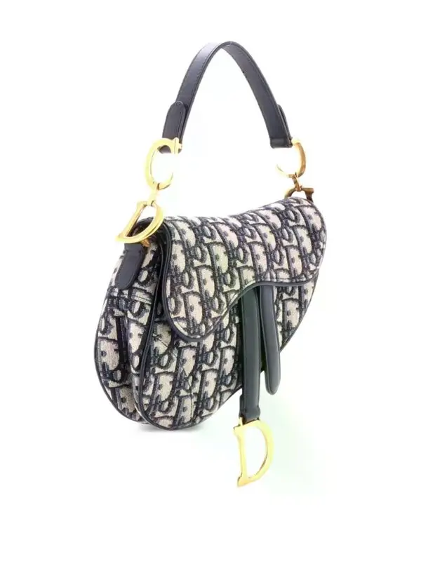 Dior Saddle Handbag Oblique Canvas Mini Shoulder Bag - Blue