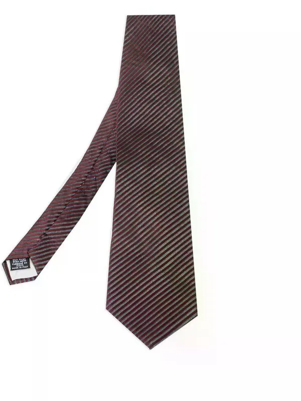 BOSS Striped Silk Neck Tie - Red