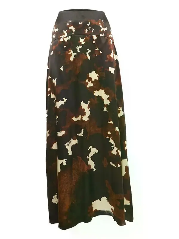 Roberto Cavalli Satin Maxi Skirt
