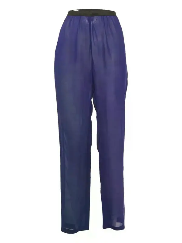 Dries Van Noten Silk Wide-leg Trousers - Blue