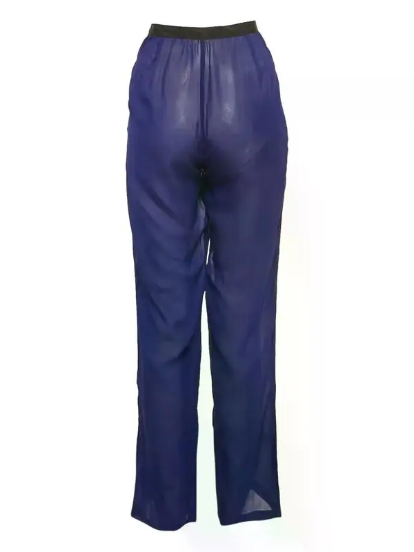 Dries Van Noten Silk Wide-leg Trousers - Blue