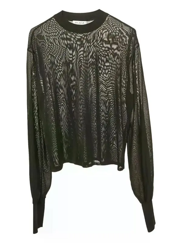 Alaïa Long-sleeve Sheer Top