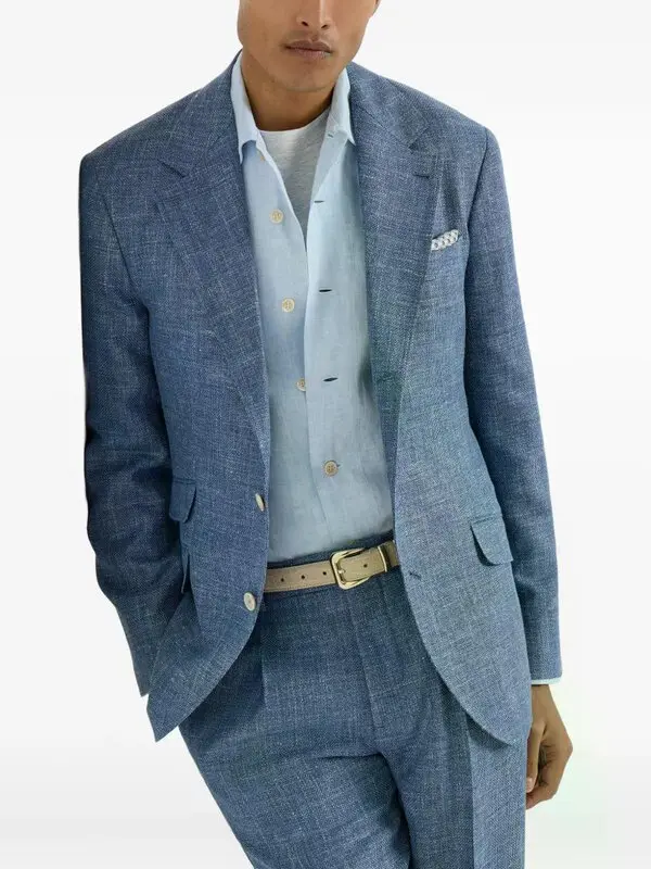 Brunello Cucinelli Single-breasted Blazer - Blue