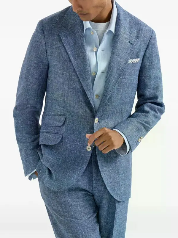 Brunello Cucinelli Single-breasted Blazer - Blue