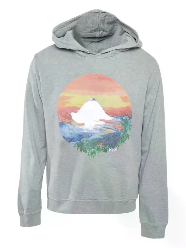 Kenzo Cotton Knit Hoodie - Grey