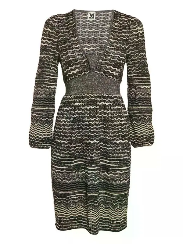 Missoni Zigzag Pattern Lurex Knit Dress