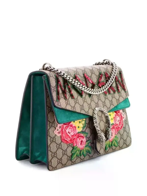 Gucci Dionysus Embellished Gg Coated Canvas Shoulder Bag - Brown