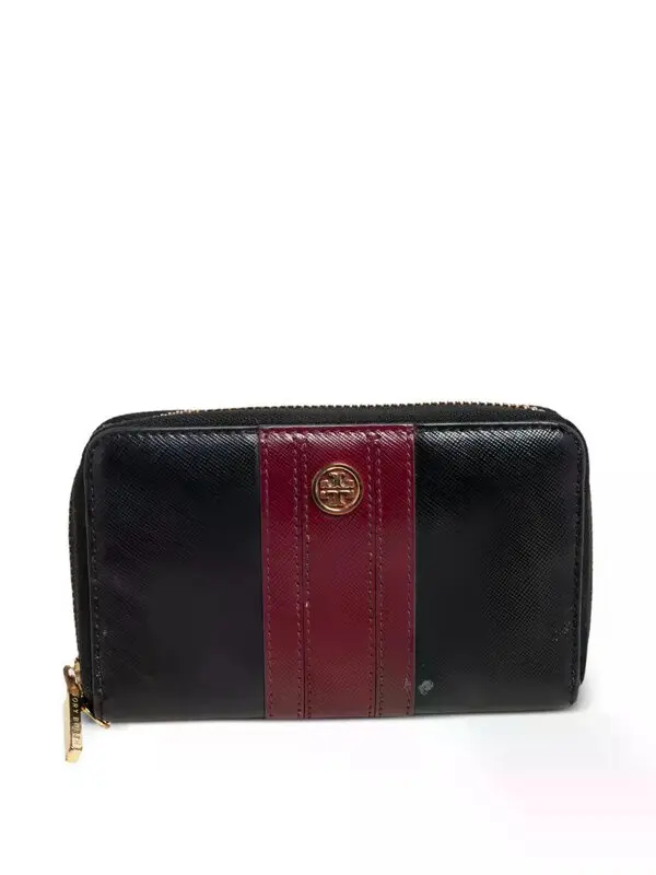 Tory Burch Ssaffiano Leather Zip-around Wallet - Black