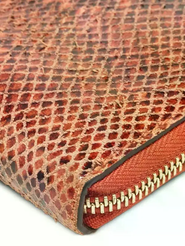 Michael Kors 2000s Snakeskin-embossed Zip Wallet