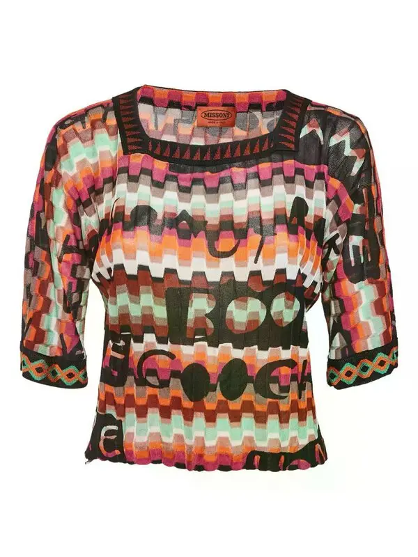Missoni Zigzag-pattern Knit Top