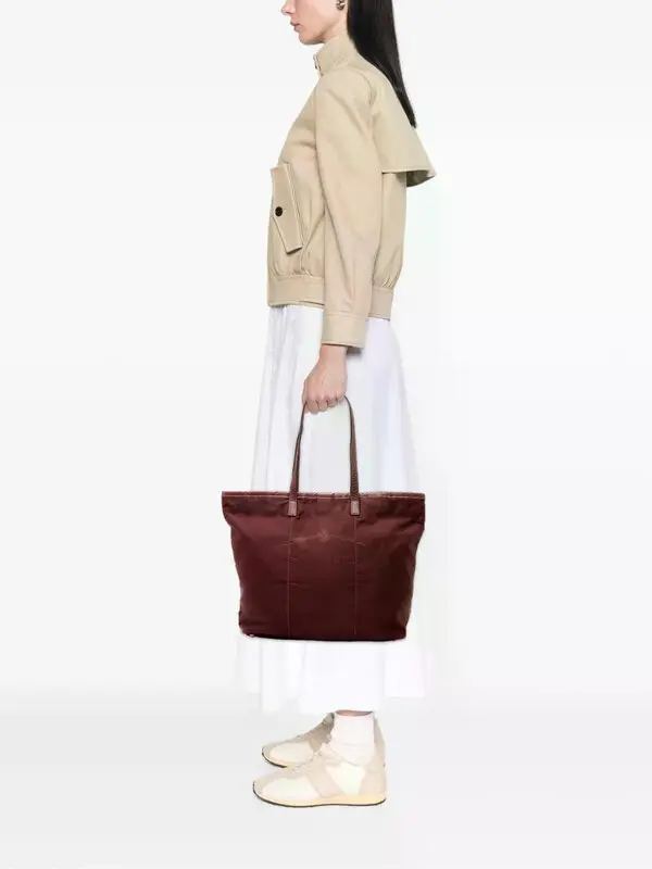 Prada Tessuto Canapa Logo Tote Bag - Red