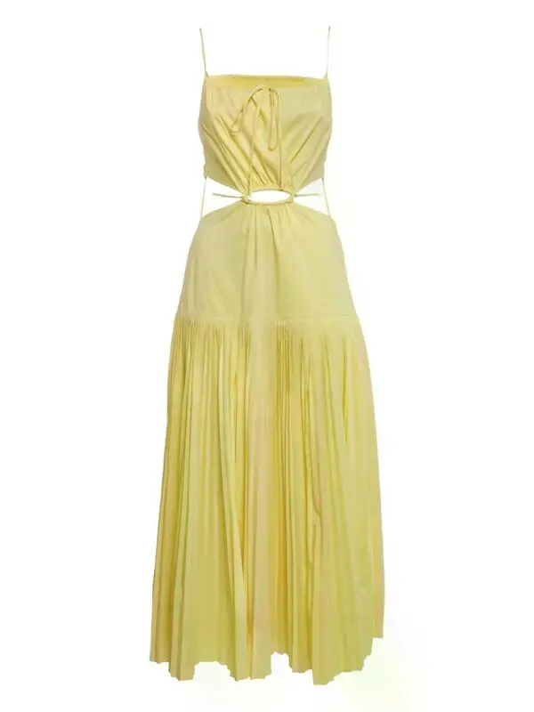 Simkhai Pleated Cut-out Dress