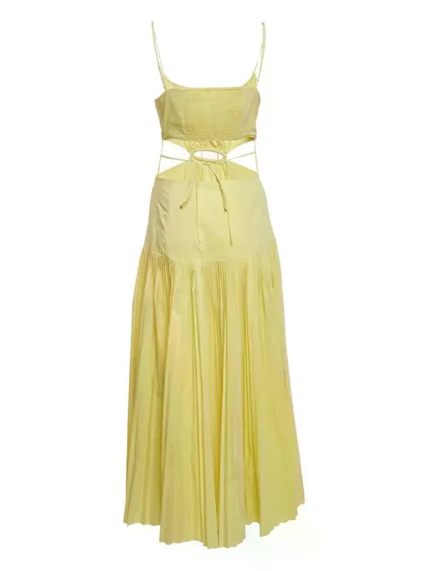 Simkhai Pleated Cut-out Dress