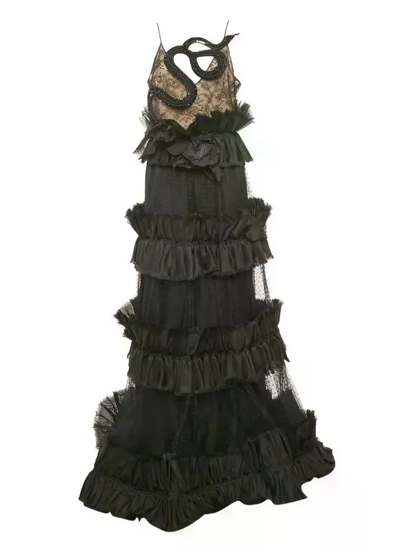 Gucci Beaded Tiered Gown