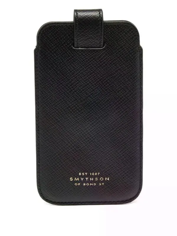 Smythson Leather Phone Cover - Black