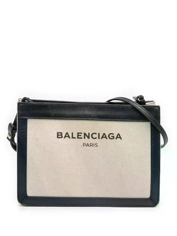 Balenciaga 2016 Canvas Pochette - Brown
