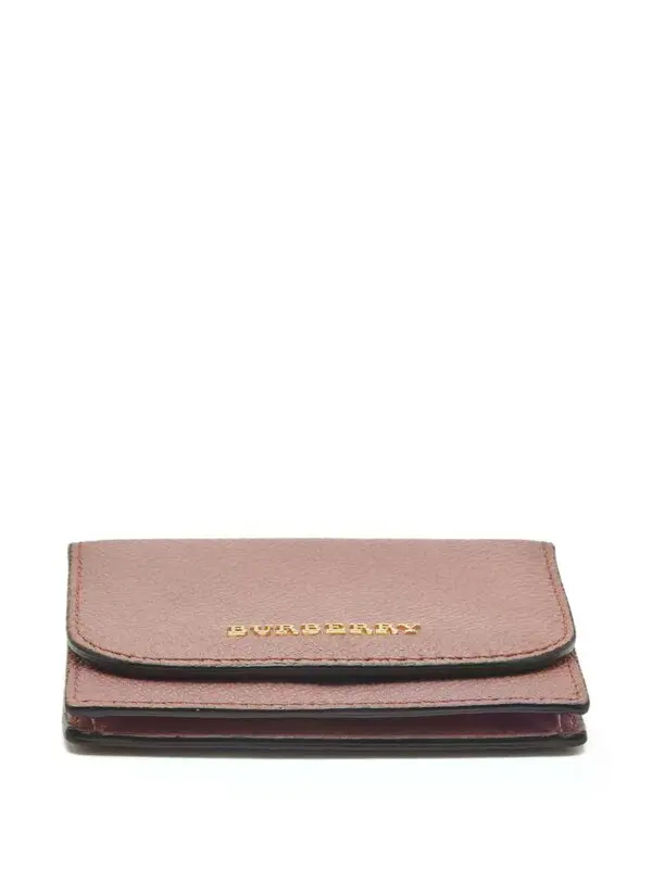 Burberry Logo-lettering Leather Wallet