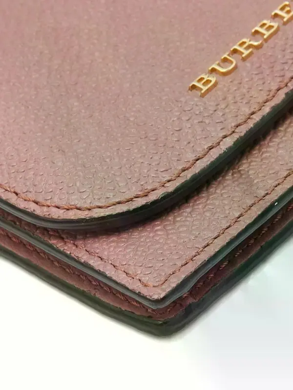 Burberry Logo-lettering Leather Wallet