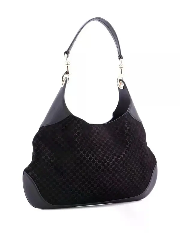 Gucci B Gg Suede Medium Shoulder Bag