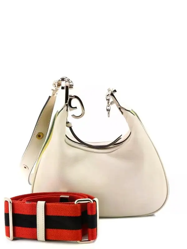 Gucci Attache Leather Shoulder Bag - Neutrals