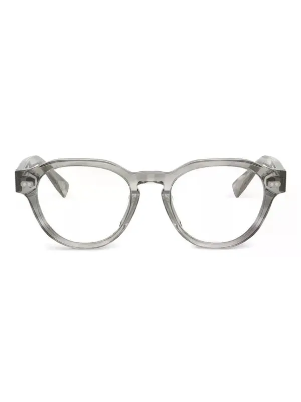 Brunello Cucinelli Round Acetate Eyeglasses - Grey
