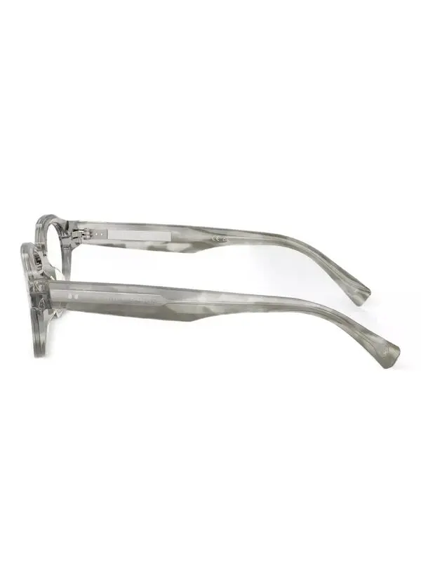 Brunello Cucinelli Round Acetate Eyeglasses - Grey